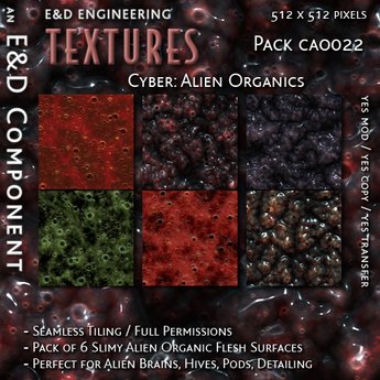 Second Life Marketplace - [CAO022] 6 Slimy Alien Organic Textures Surfaces for Alien Hives and ...